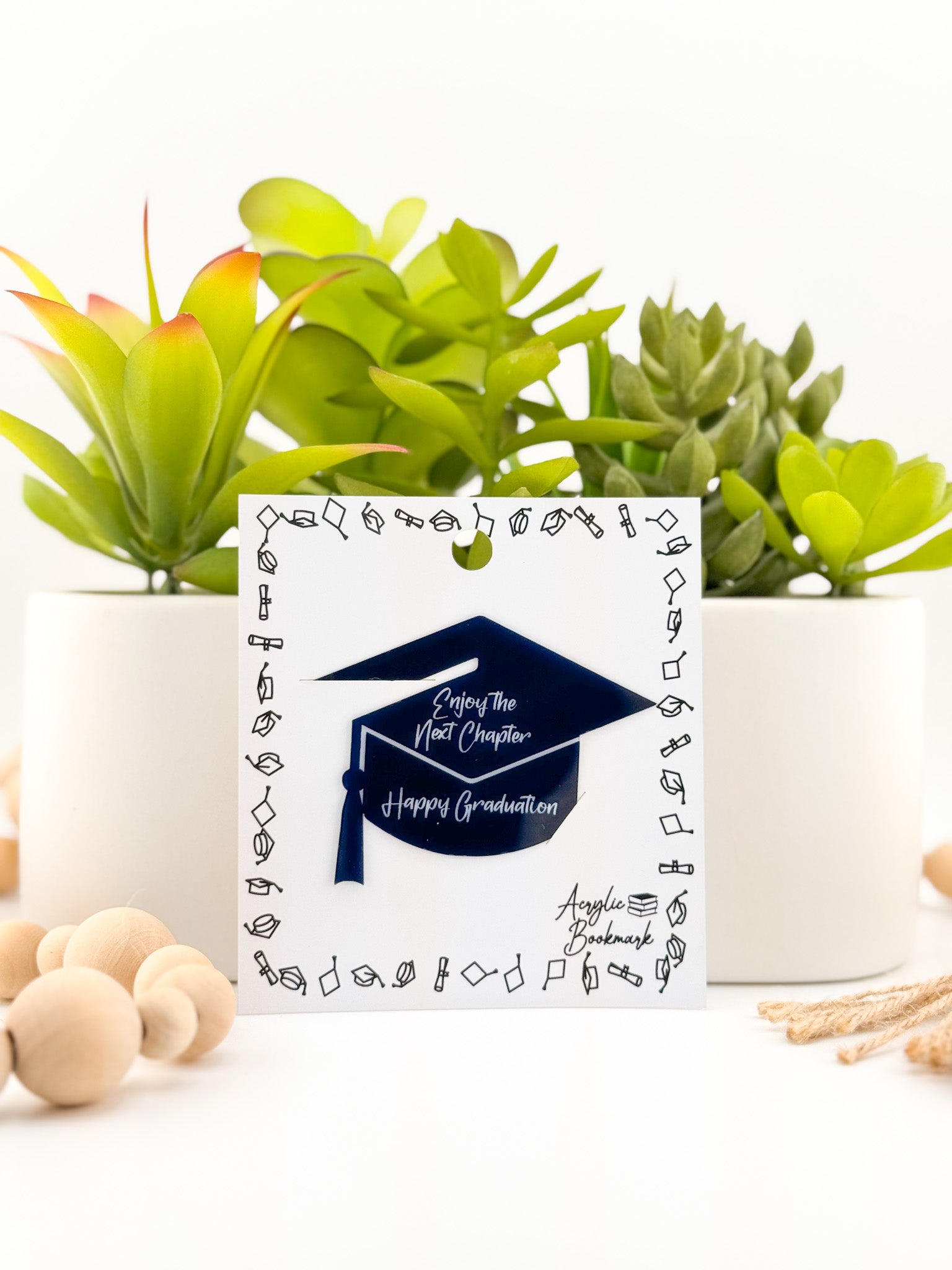 Graduation Cap Bookmark – Lighthouse Laser Studio